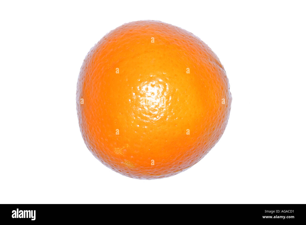 An orange on a white background Stock Photo - Alamy