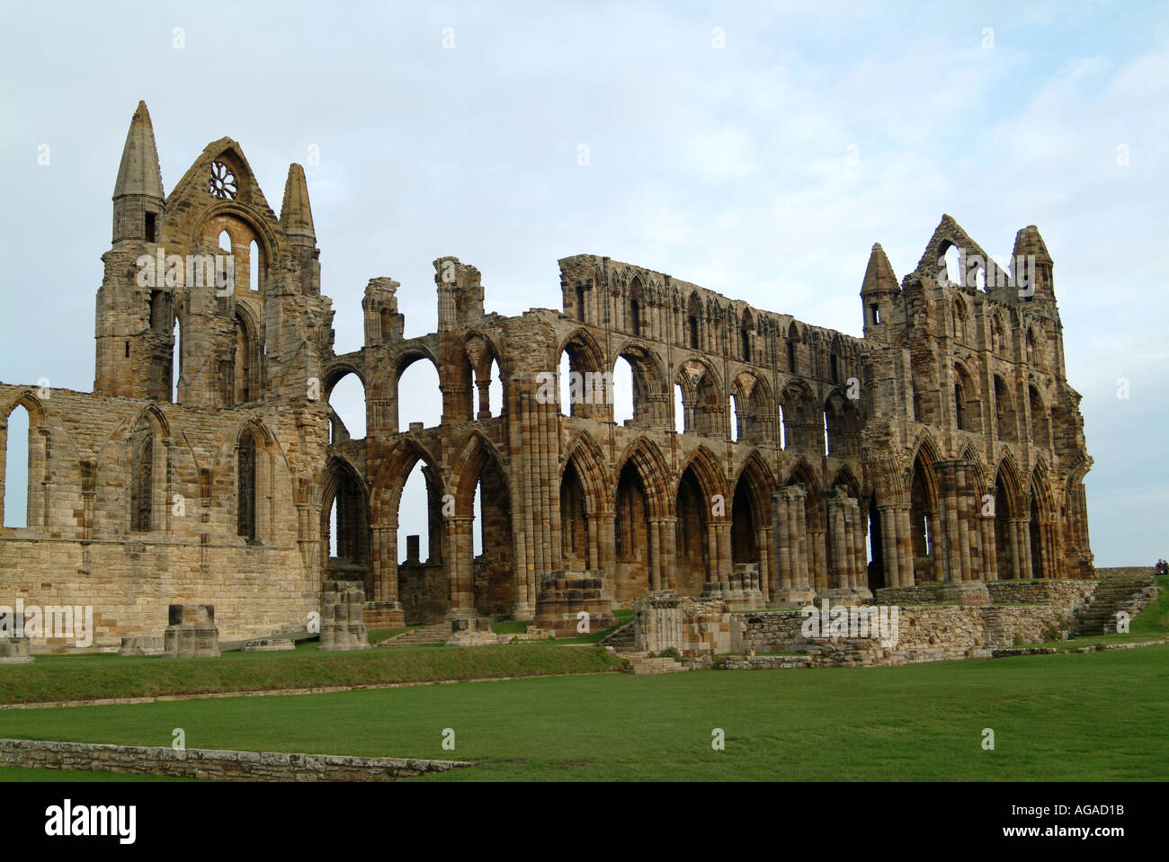 Part of the Ruined Whitby Abbey North Yorkshire England United Kingdom ...