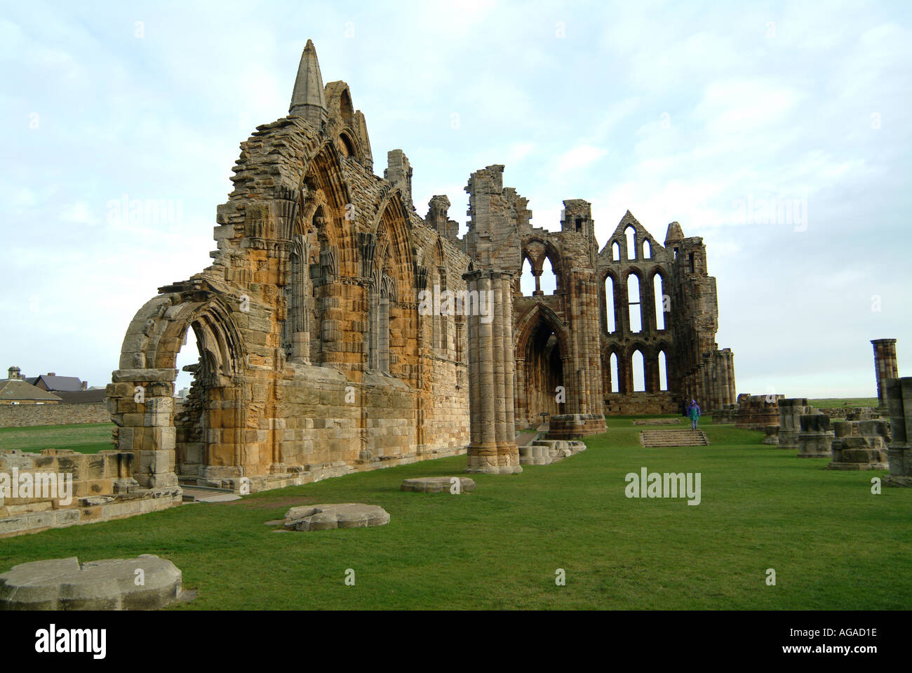 Part of the Ruined Whitby Abbey North Yorkshire England United Kingdom ...