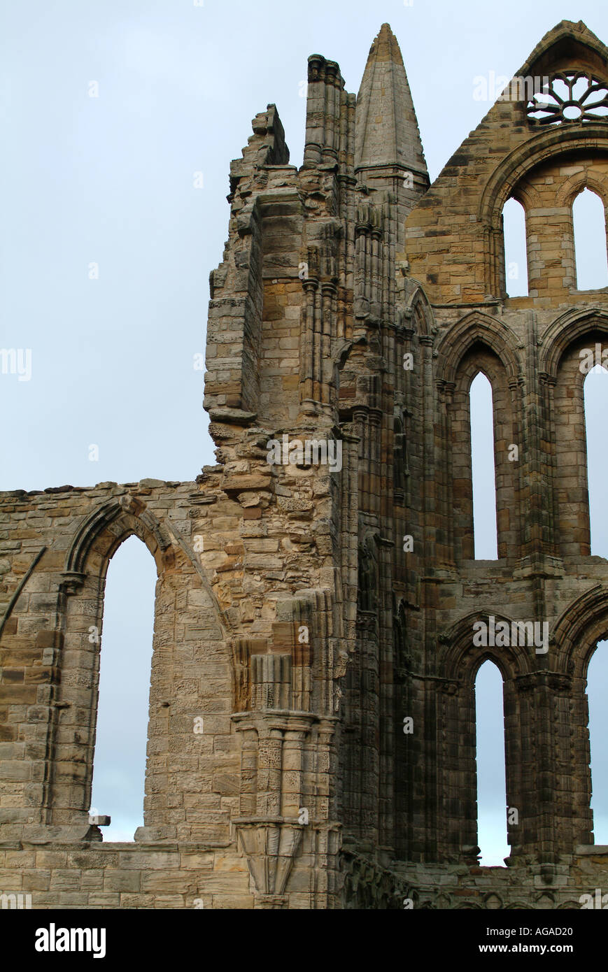 Part of the Ruined Whitby Abbey North Yorkshire England United Kingdom ...