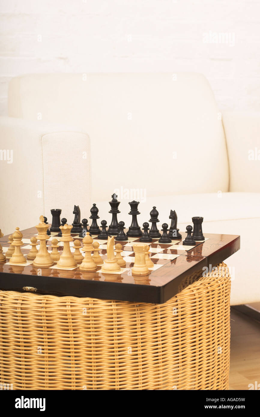 Chess board tables hi-res stock photography and images - Alamy