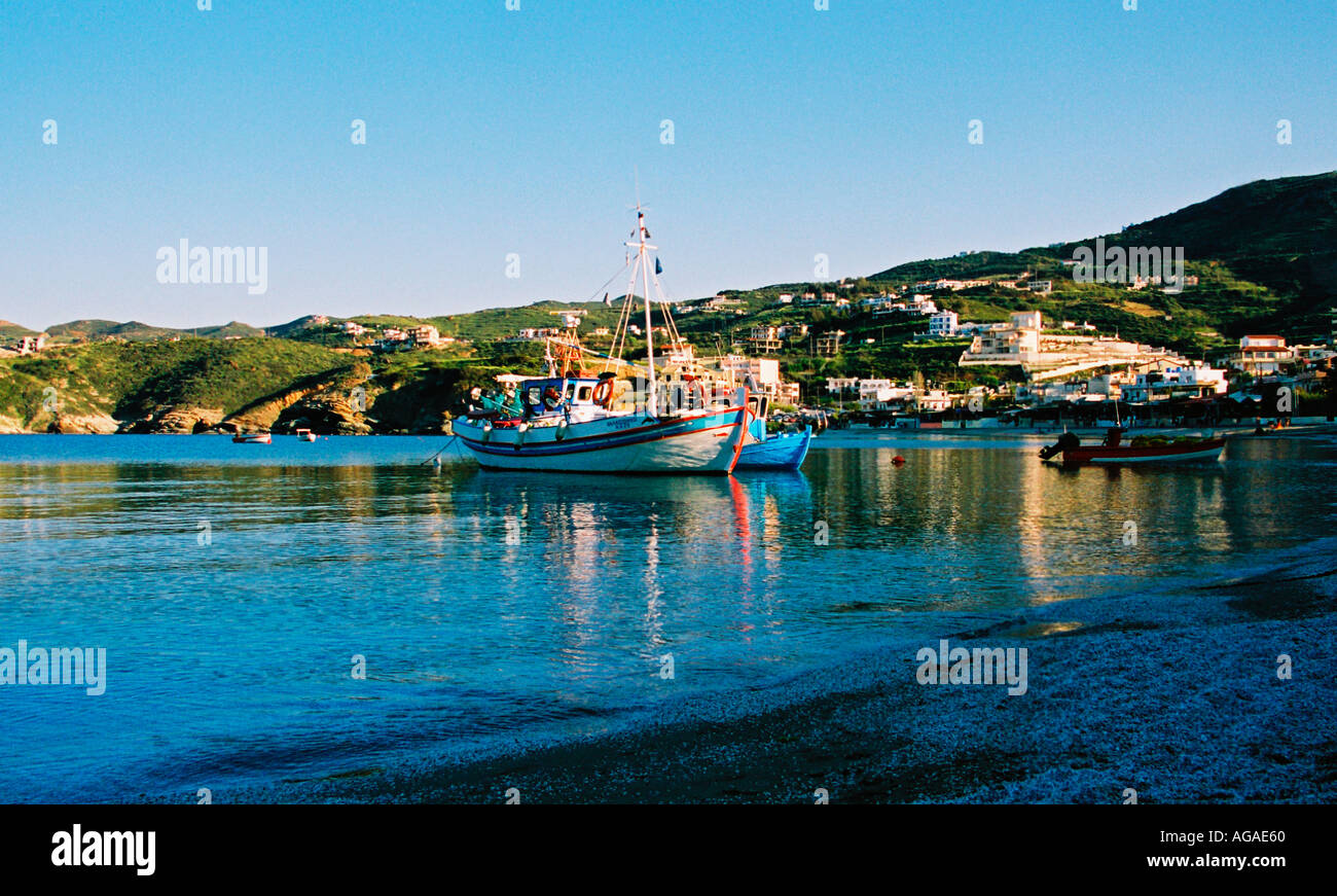 Fishing boats in Crete Stock Photo - Alamy