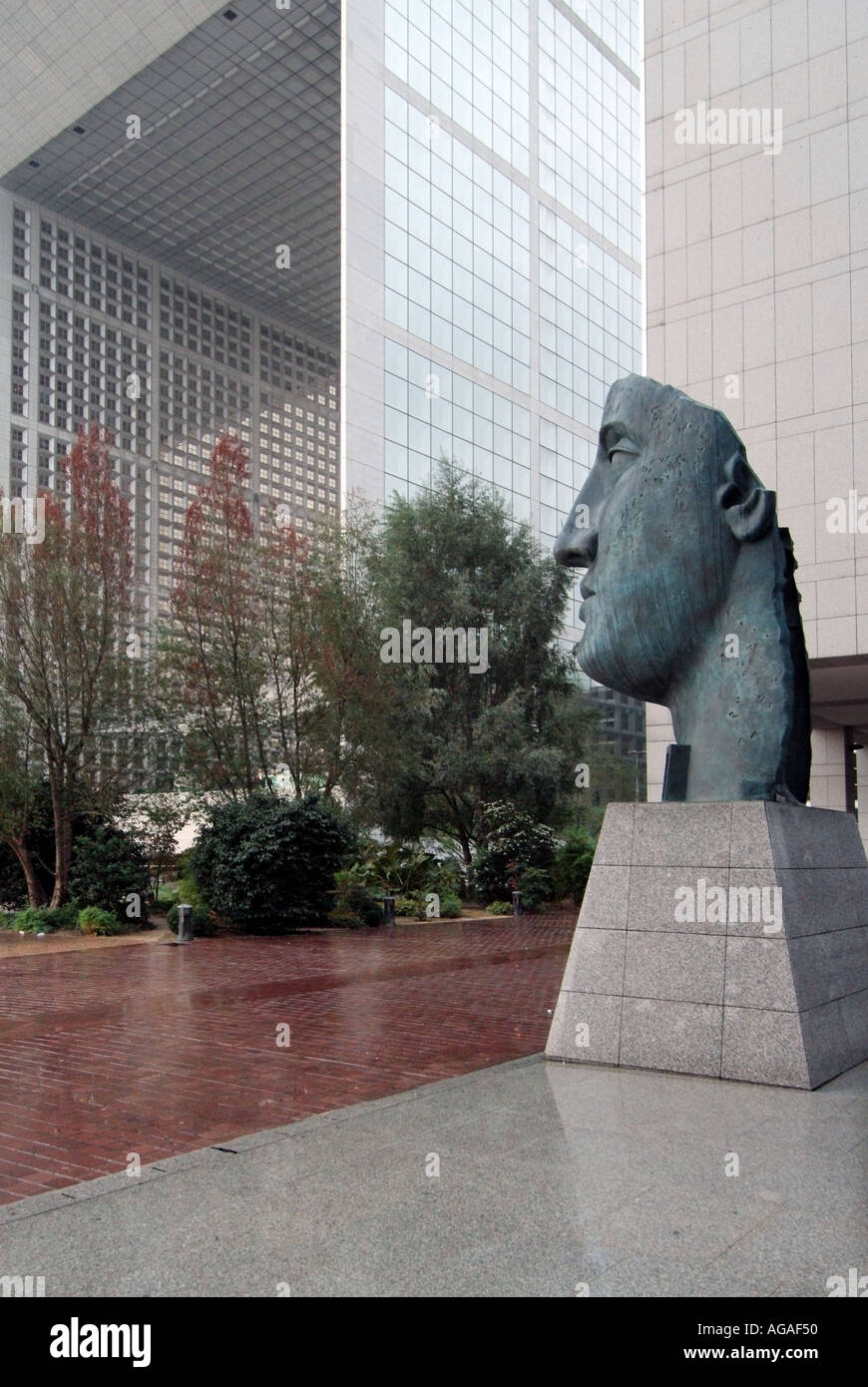 Paris La Defense business area modern architecture The Grand Arch with ...