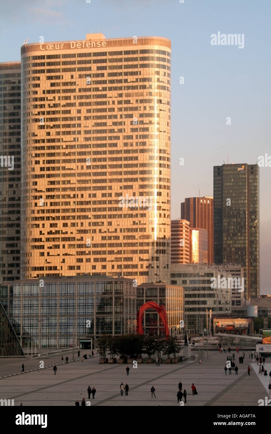 Paris La Defense business area modern office building architecture ...
