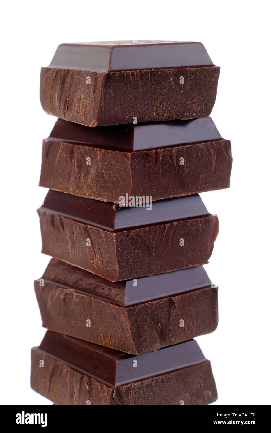 Dark Chocolate Pieces Stock Photo - Alamy