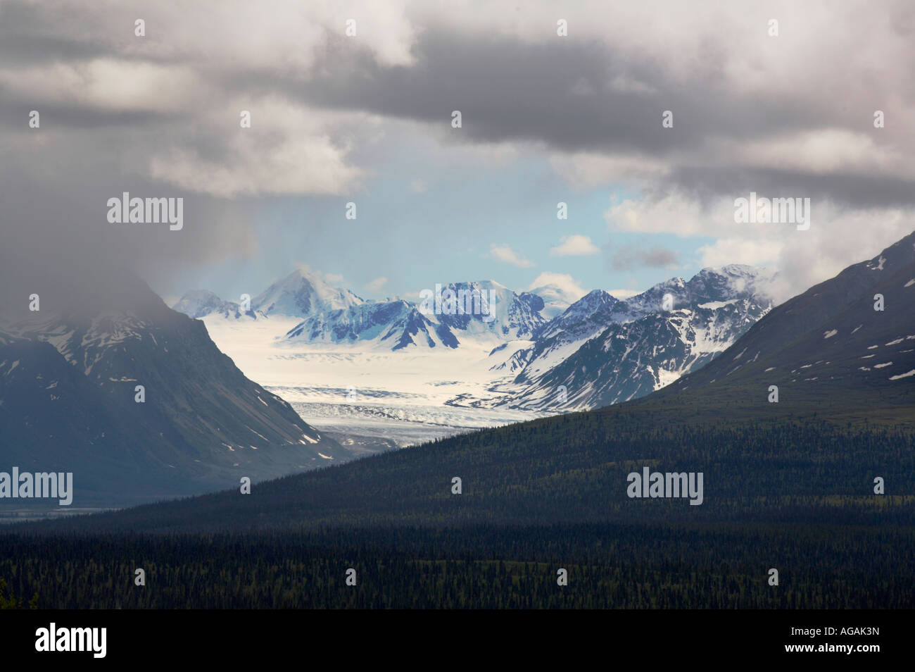 Chugach Mountains from the Glenn Highway Alaska Stock Photo - Alamy