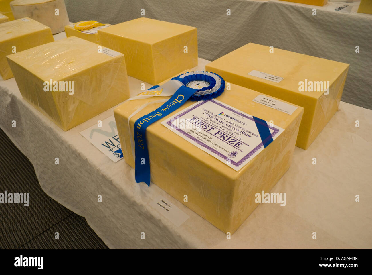 Prize winning cheese at the Frome Cheese Show Stock Photo - Alamy