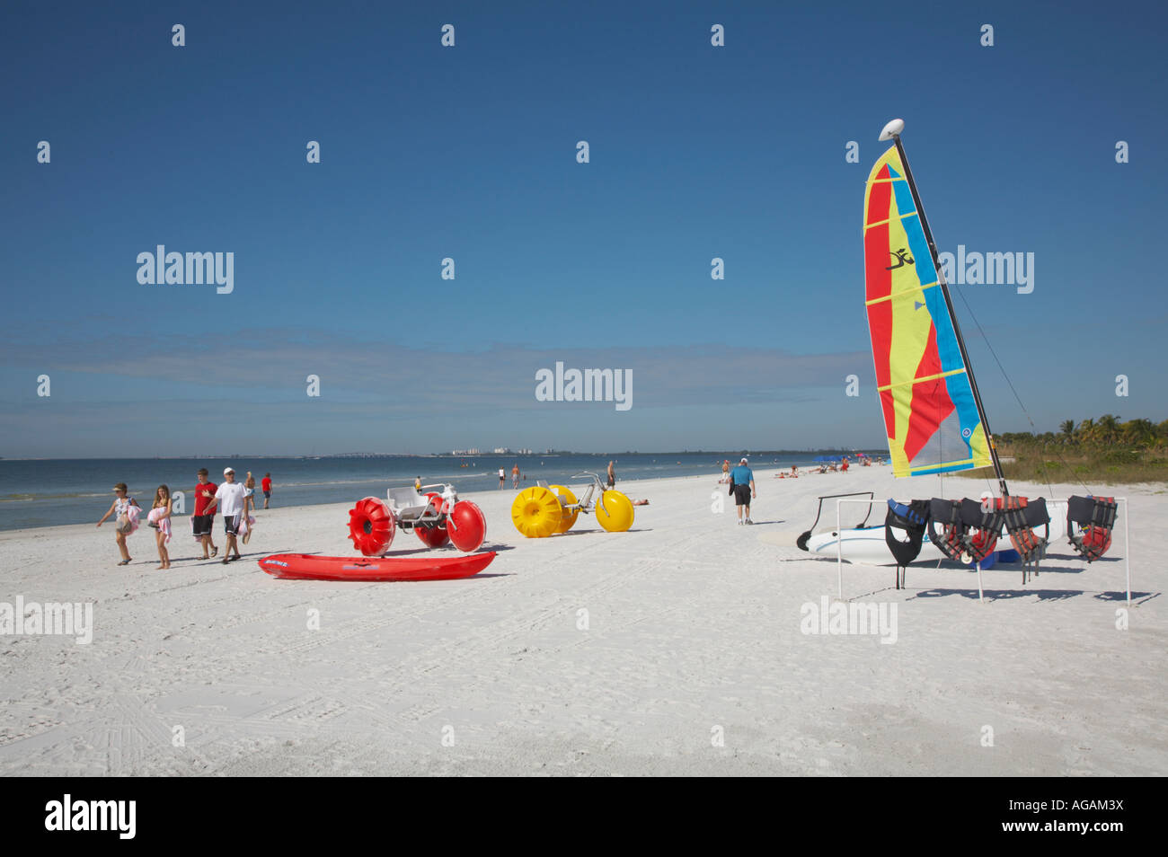 Bowditch Point Regional Park beach on the north end of Fort Myers Beach ...