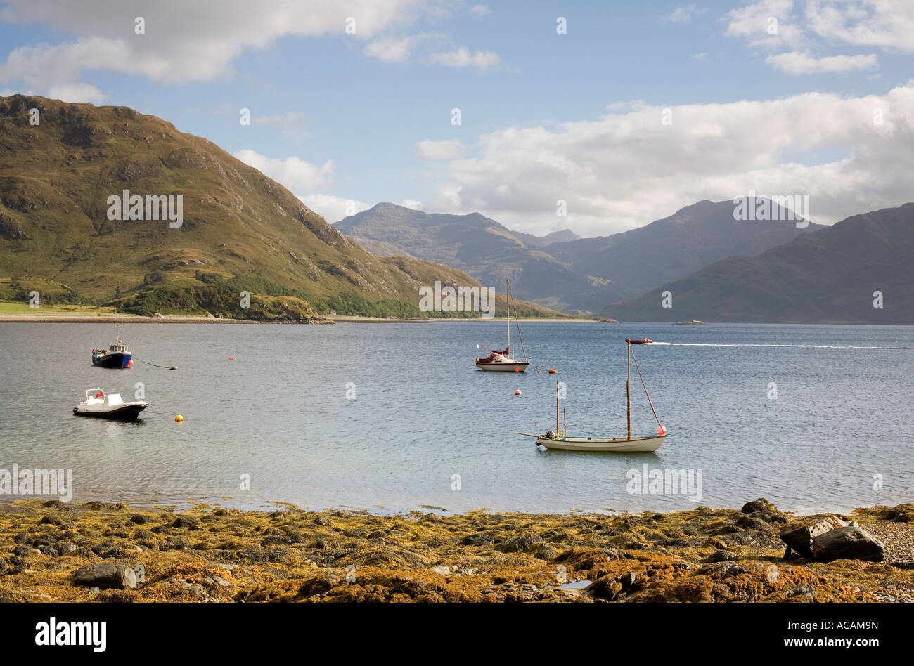 View over Loch Hourn from Arnisdale, Lochalsh, Scotland Stock Photo - Alamy