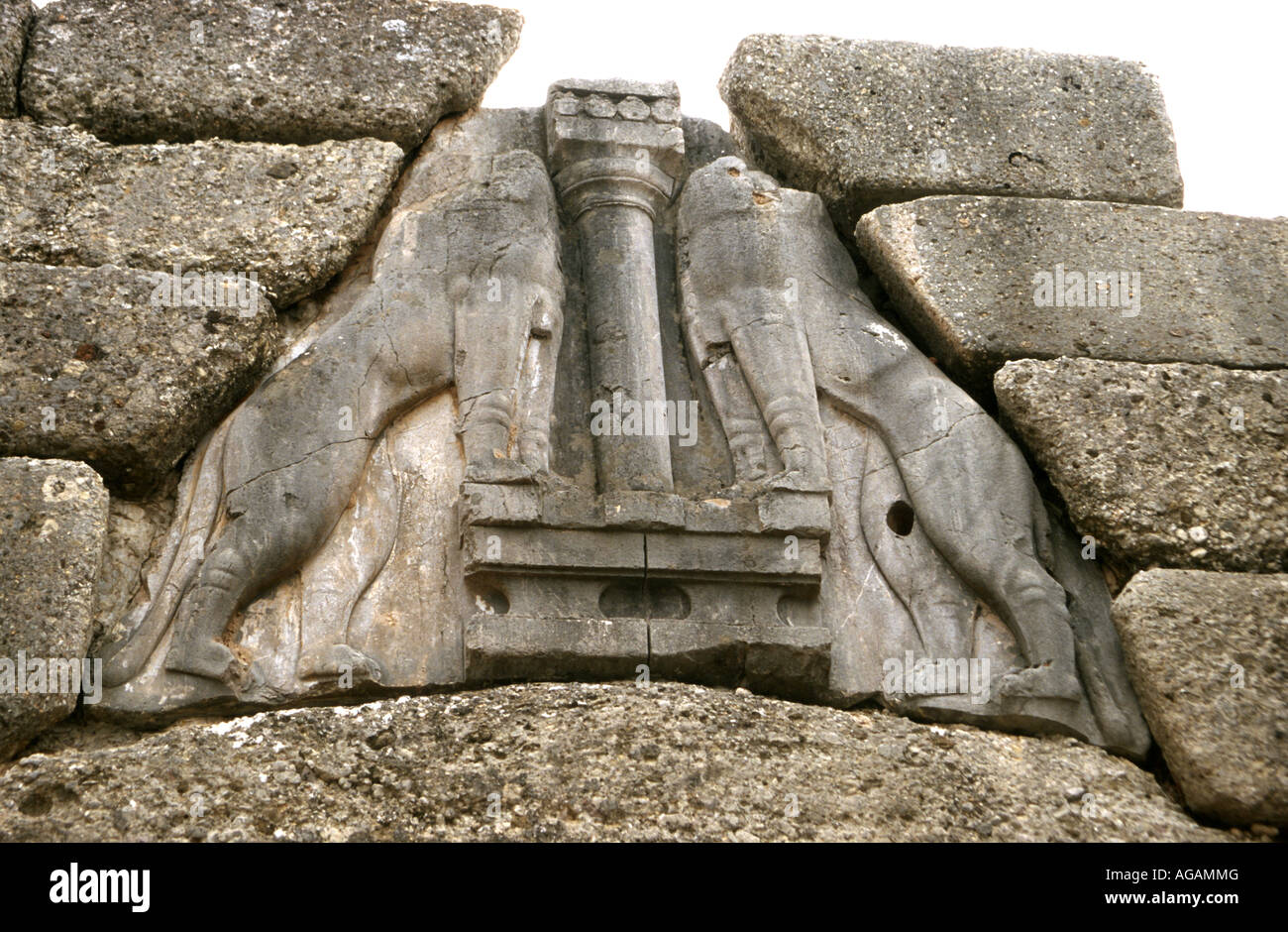 The Lions Gate at Mycenae,Greece Stock Photo - Alamy