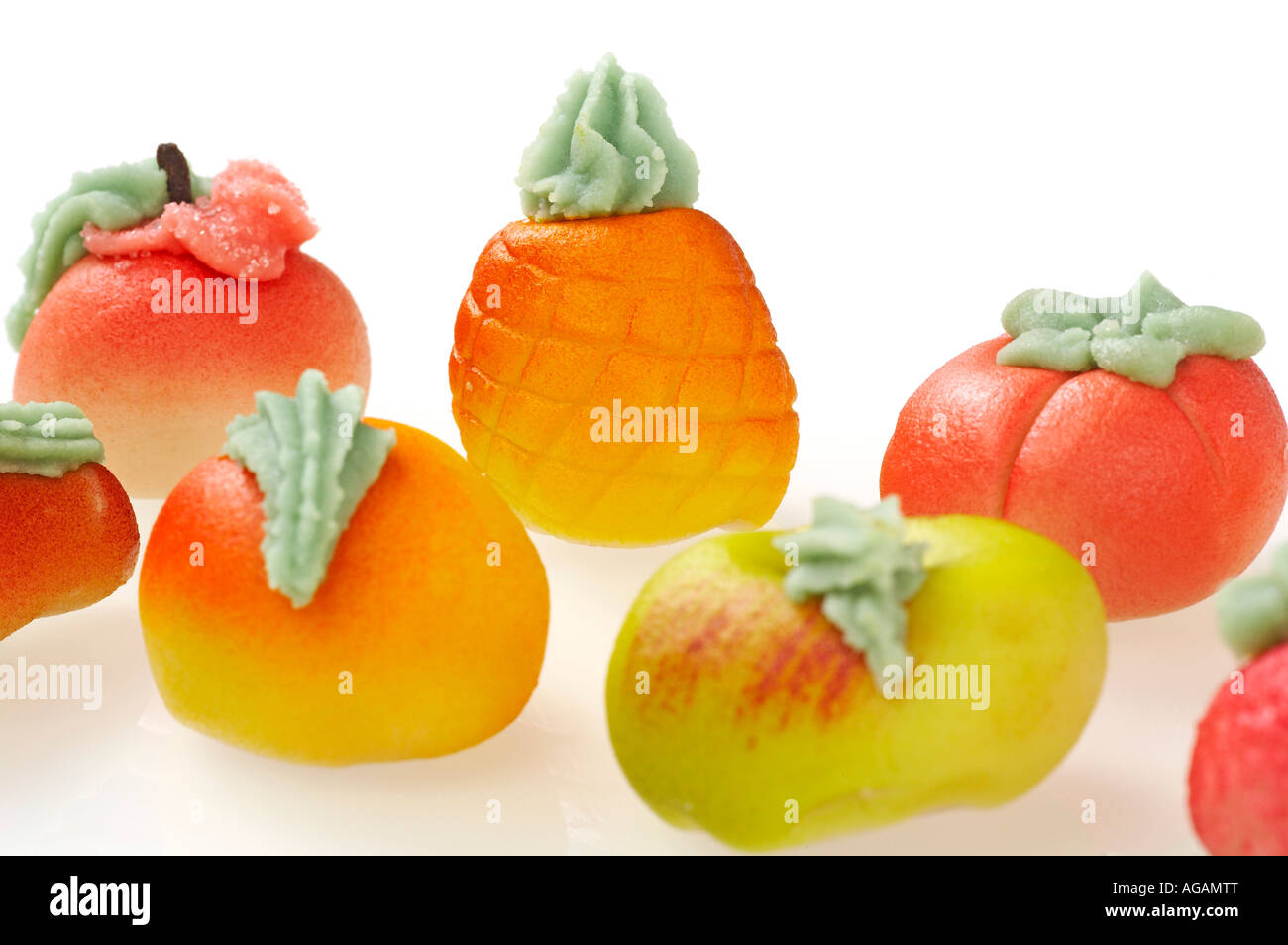 Marzipan on white surface Stock Photo - Alamy