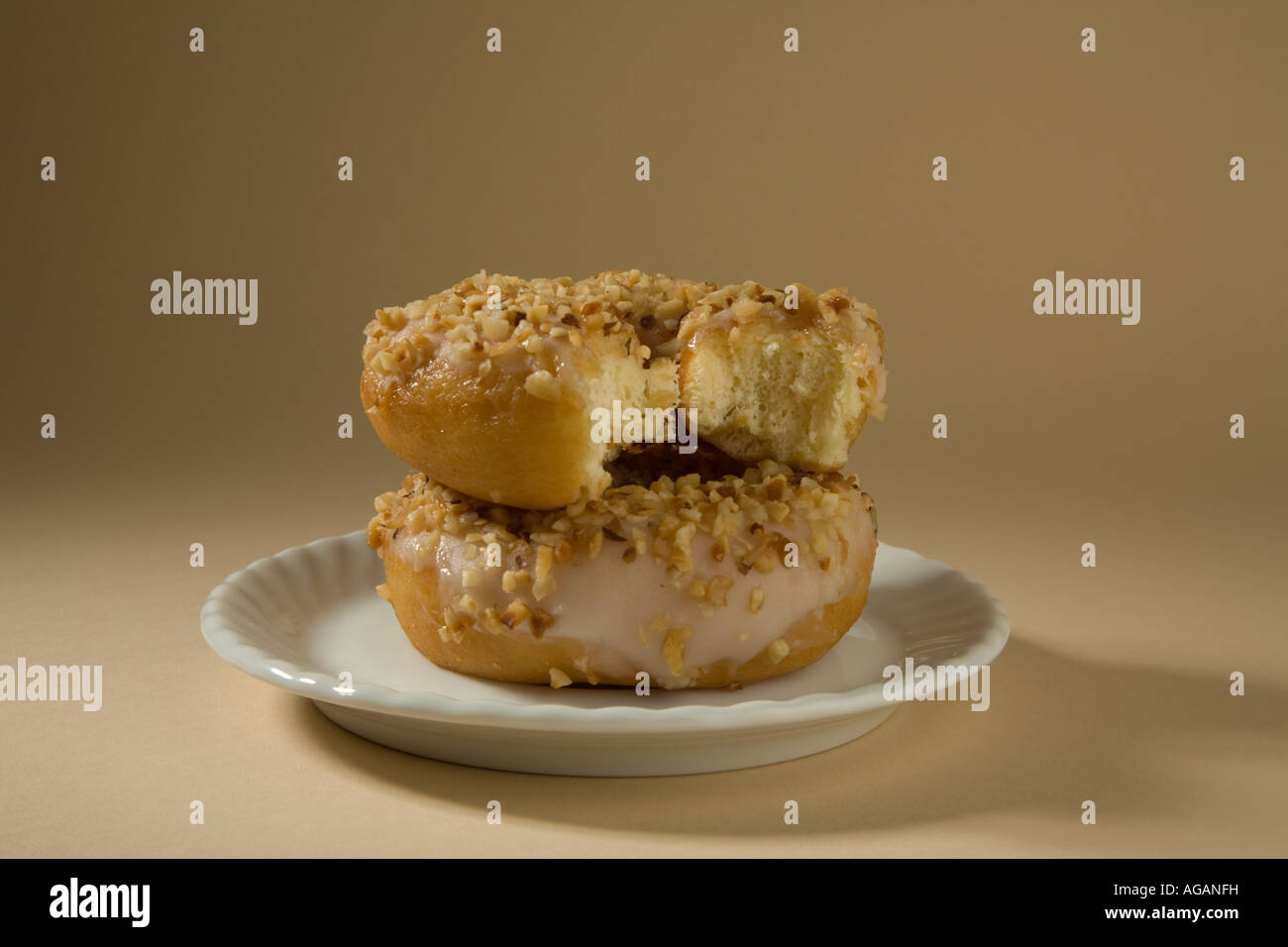 Hazelnut Doughnut, cut out Donut Stock Photo - Alamy