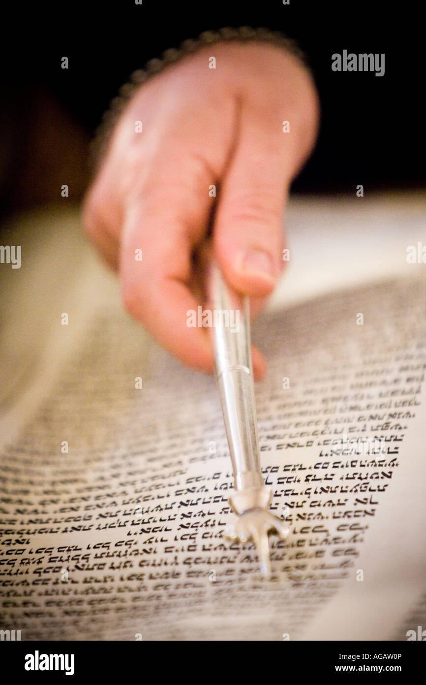 A man reading the Tora in a synagogue in Oslo, Norway Stock Photo - Alamy