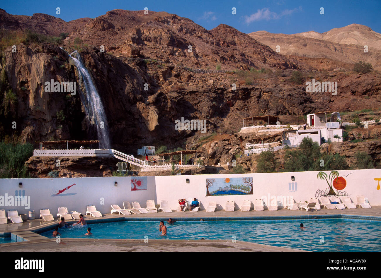 Ma'in Jordan Hot Springs Spa Resort Swimming Pool Stock Photo - Alamy