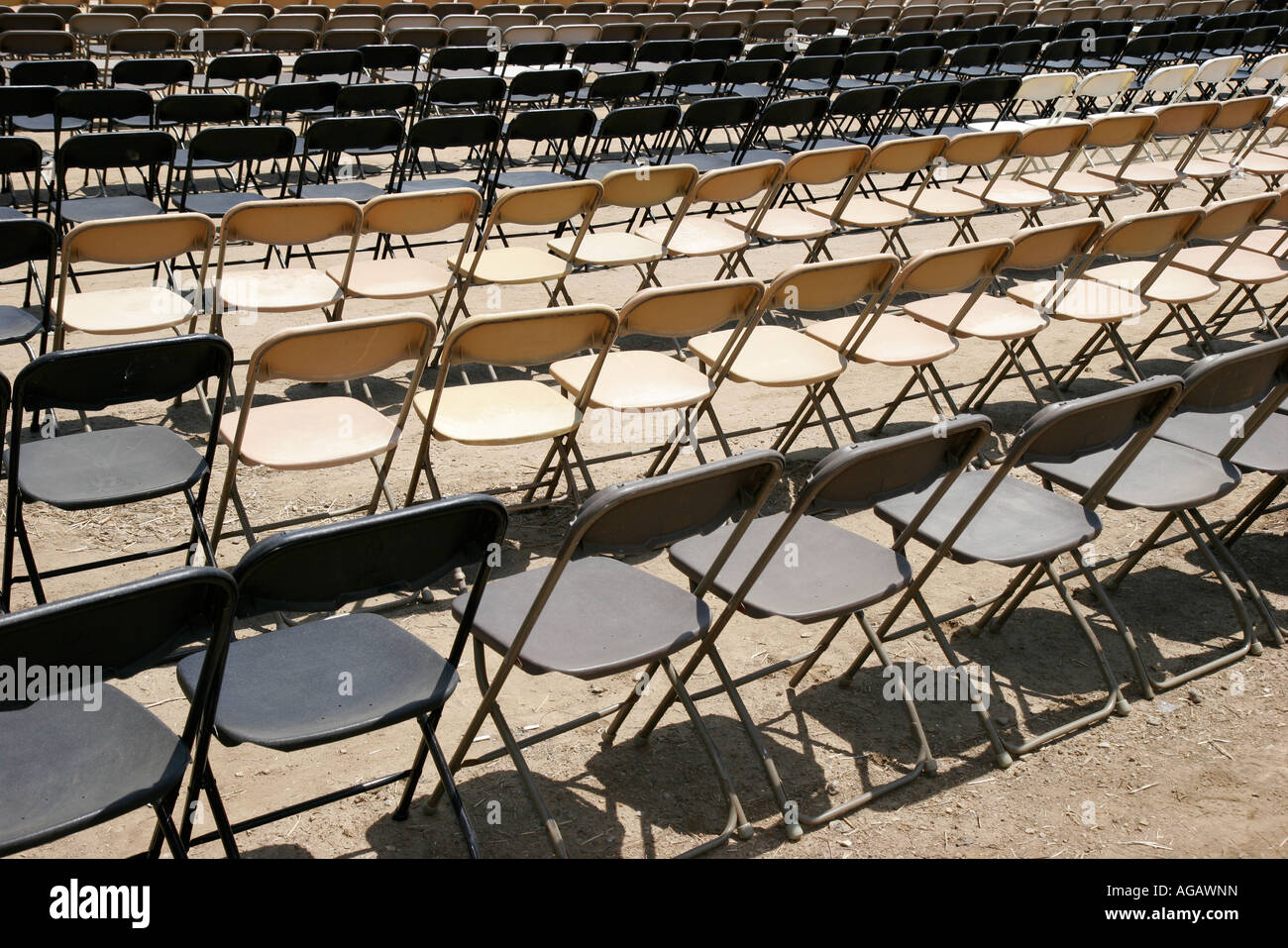 Valparaiso Indiana,Porter County Fair,empty folding chairs,rows ...