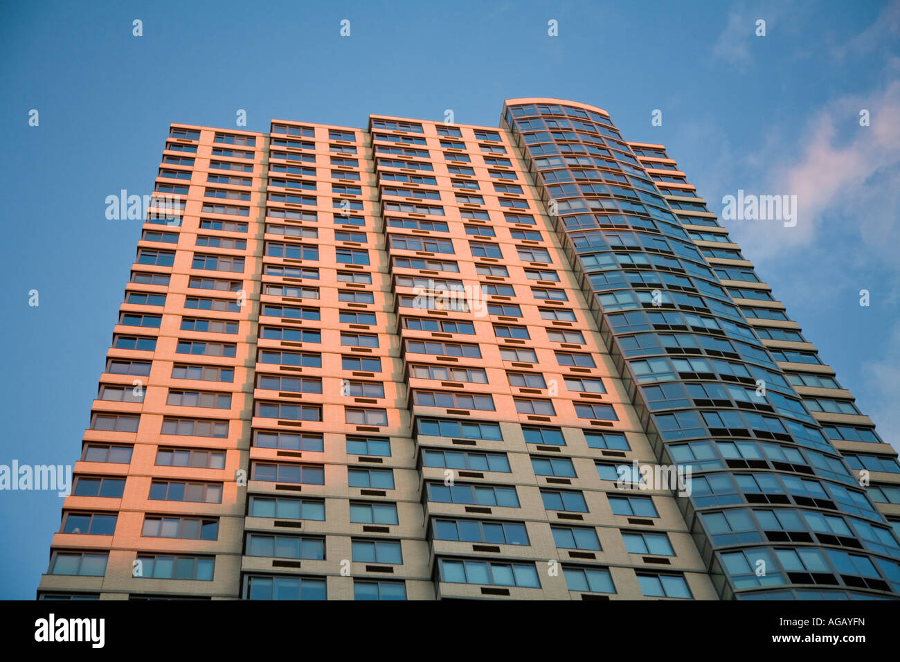 NYC Skyscraper in Sunset Stock Photo - Alamy