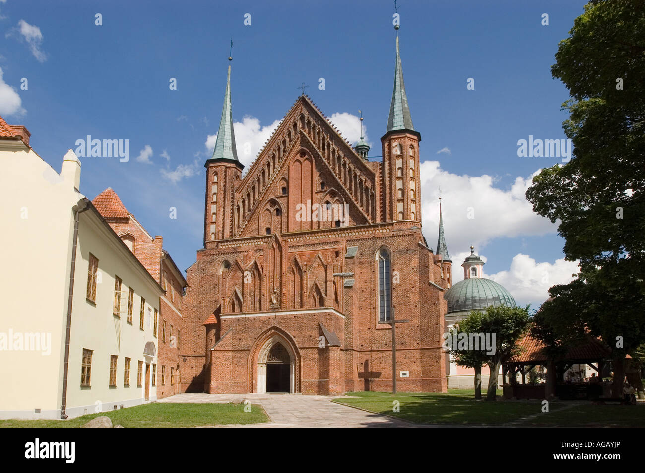 The 700-year-old Bishopric of Warmia cathedral in Frombork, Poland ...