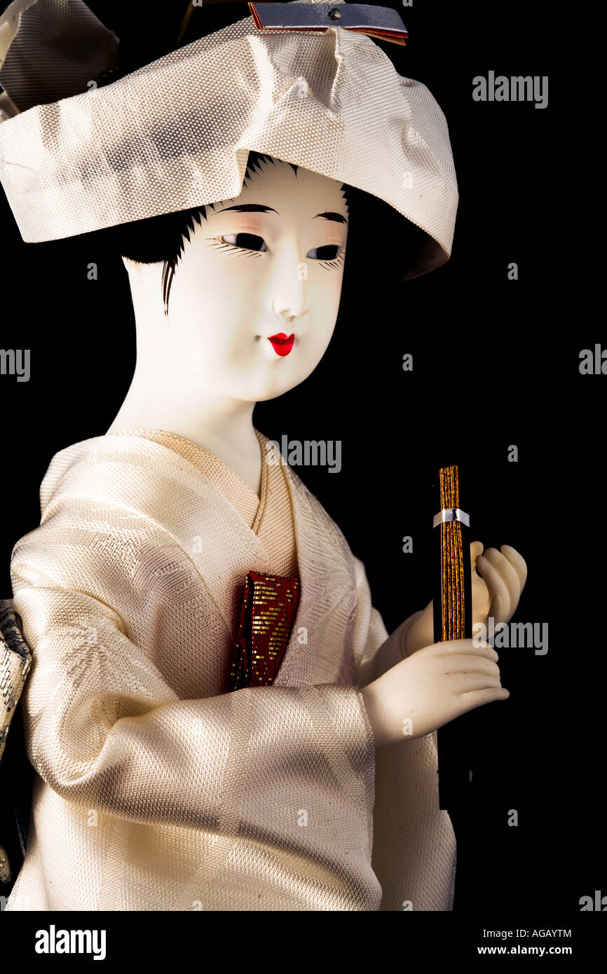 Isolated image of a Geisha Doll Stock Photo - Alamy