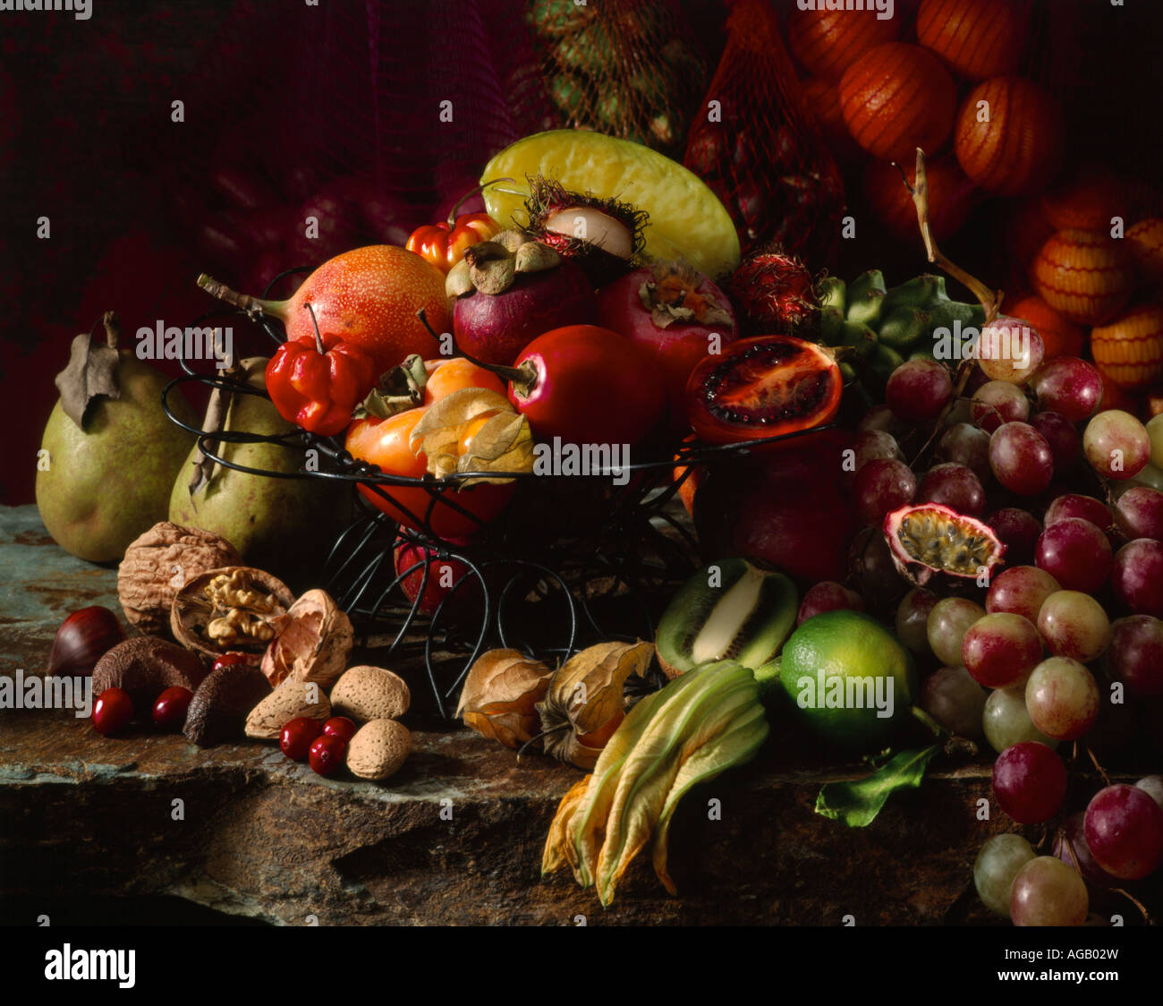 Tropical exotic fruit still life Stock Photo - Alamy