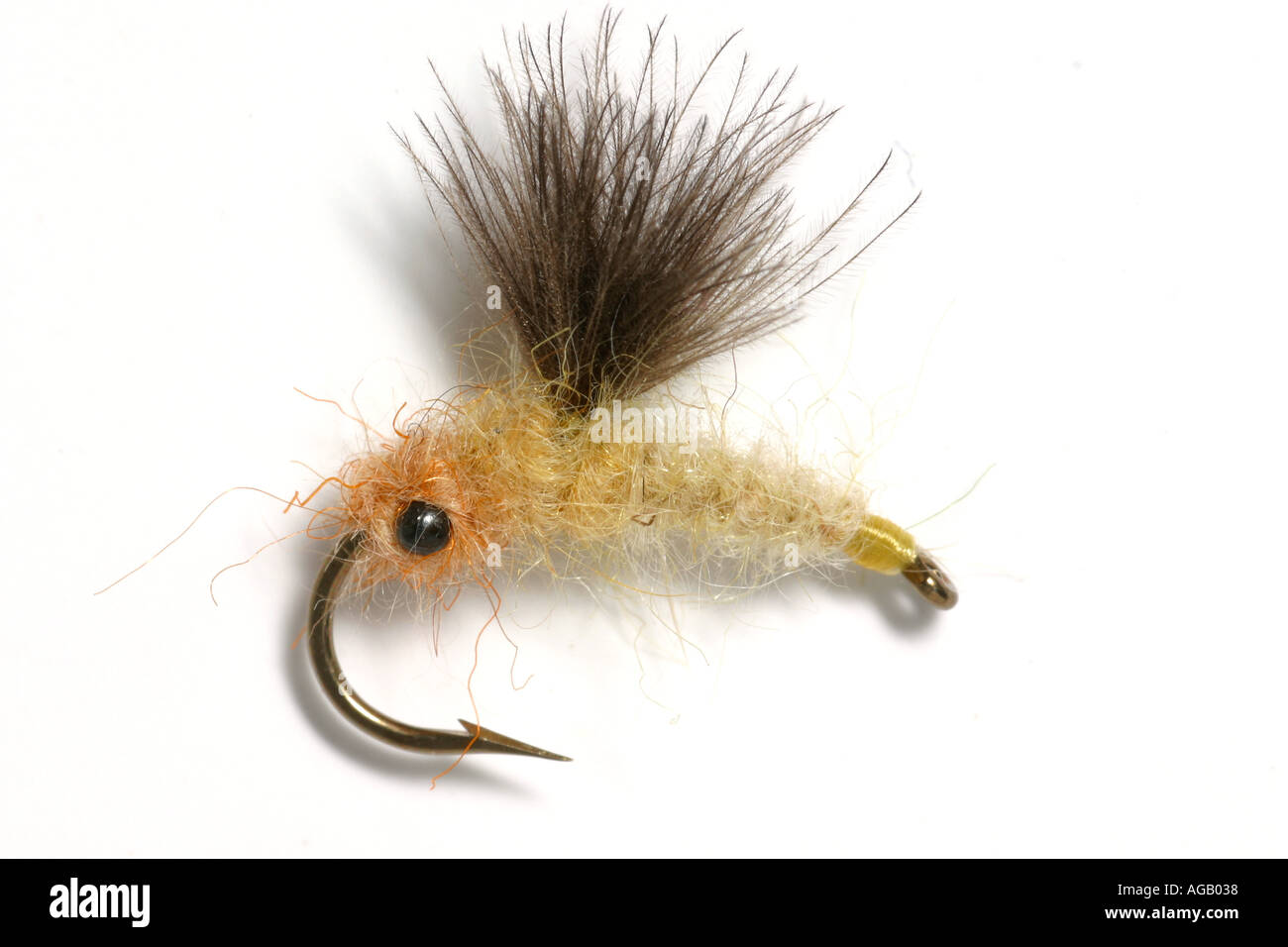 GH emerger CdC post and yellow body Sedge pupa fishing flypattern Trout ...