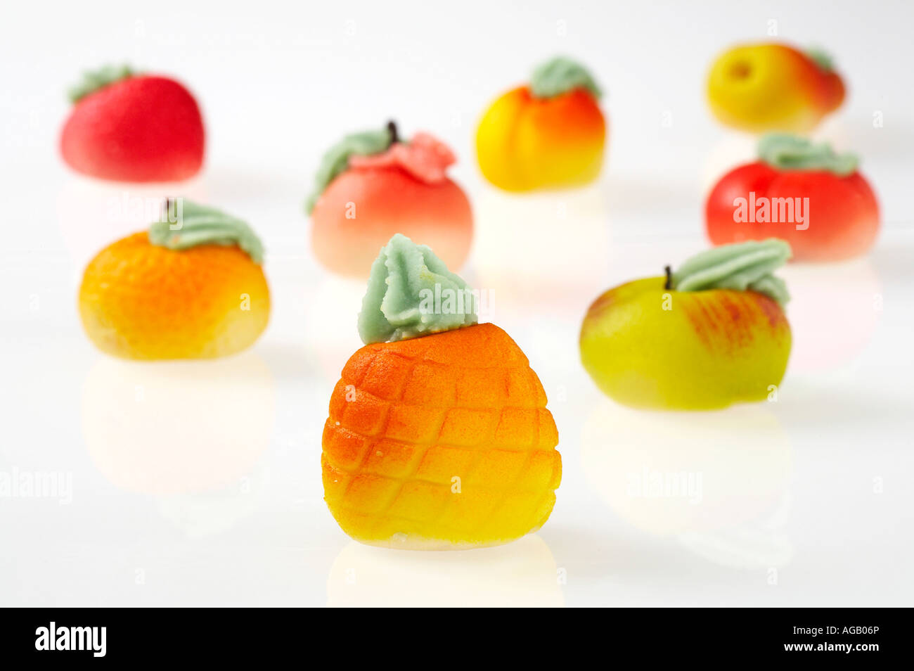 Marzipan on white surface Stock Photo - Alamy