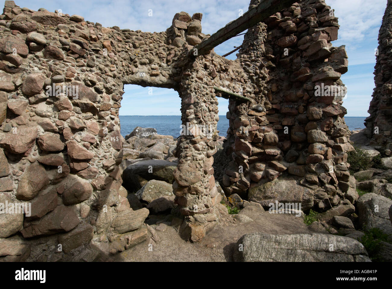 Nimis Lars Vilks work of art at Kullaberg Sweden Stock Photo - Alamy