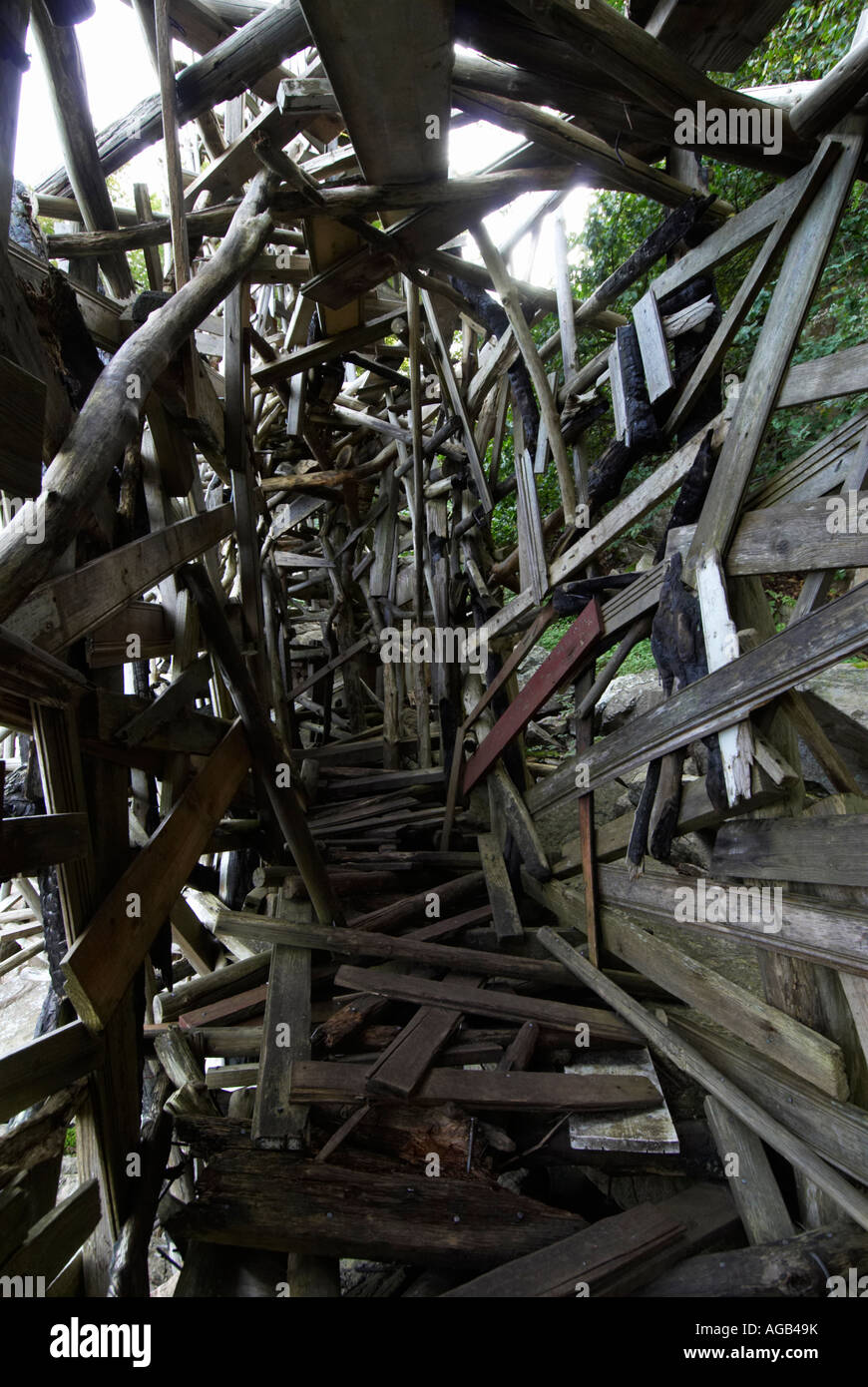 Nimis. Lars Vilks work of art at Kullaberg Sweden Stock Photo - Alamy