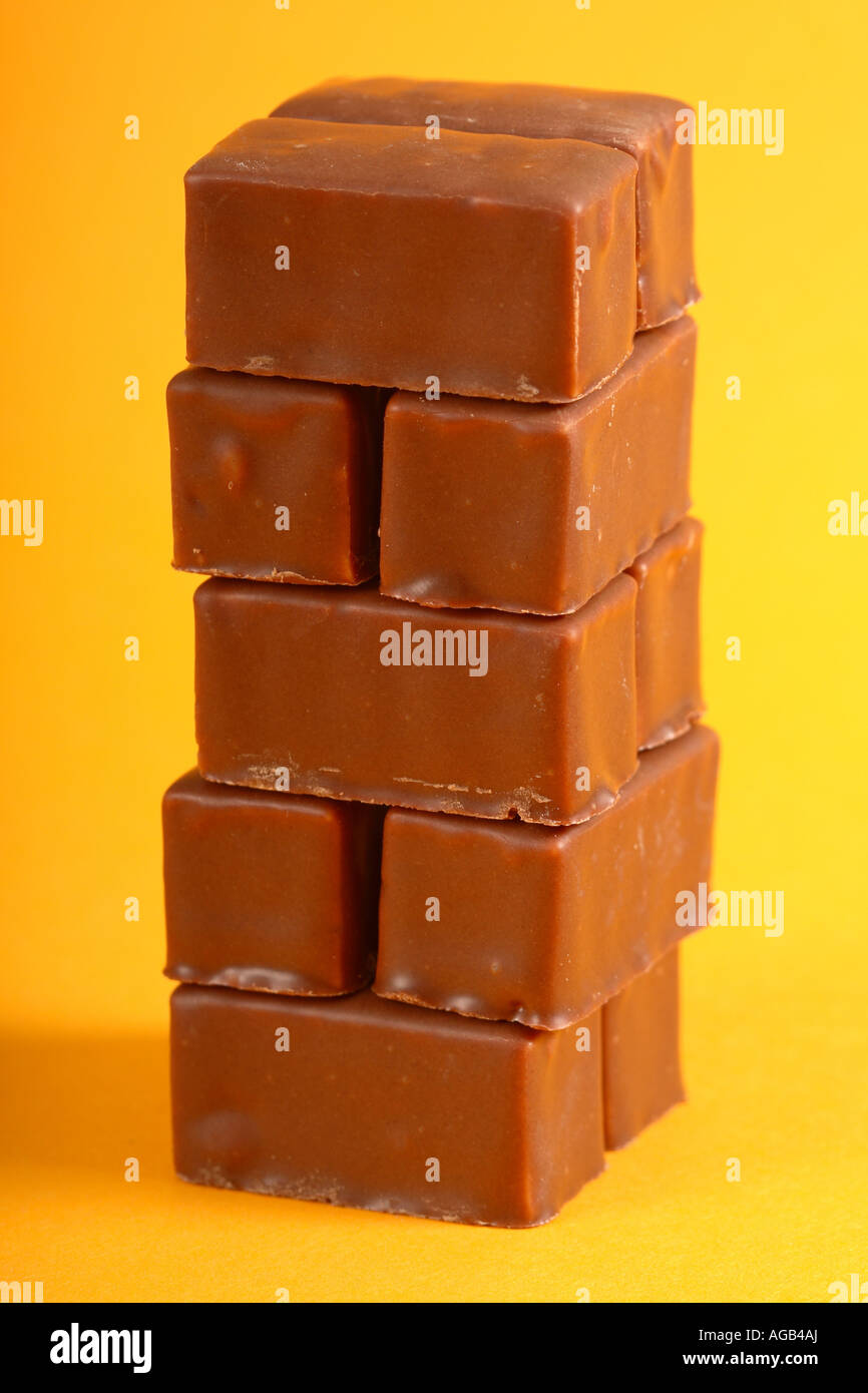 Chocolate soft centered sweets Stock Photo - Alamy