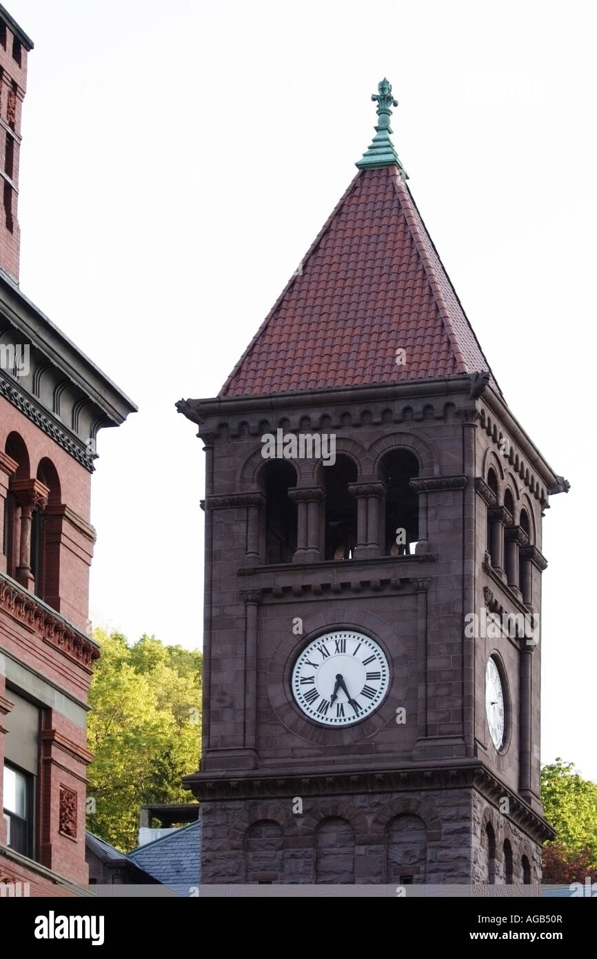 Clock Tower, Jim Thorpe Courthouse Stock Photo - Alamy