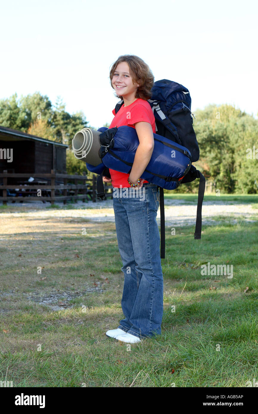 12 year old girl hiking hi-res stock photography and images - Alamy