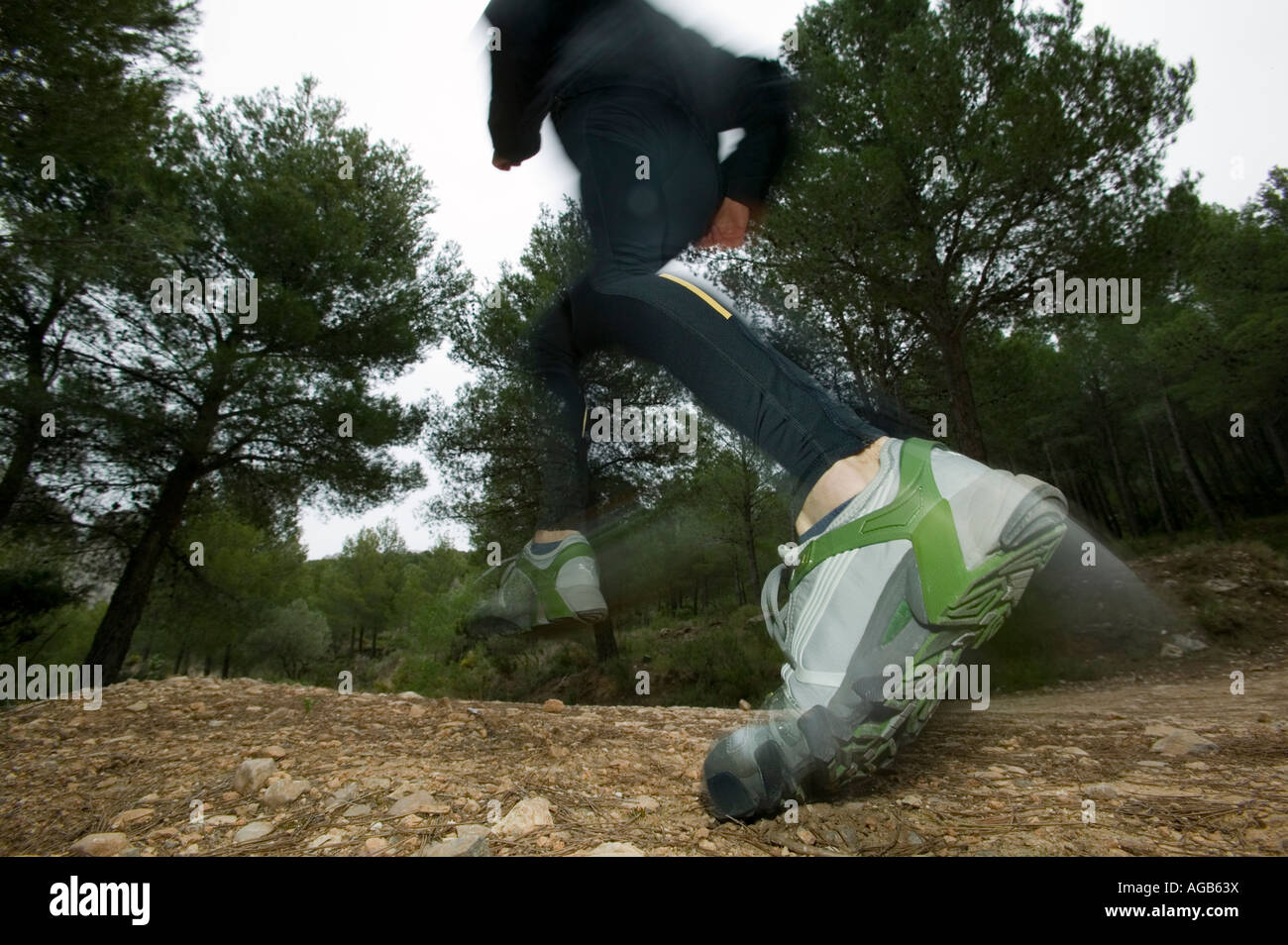 Close up of male trail runner s feet Stock Photo - Alamy