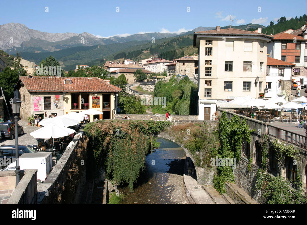 Potes, market town in Cantabria, Picos de Europa, Spain Stock Photo - Alamy