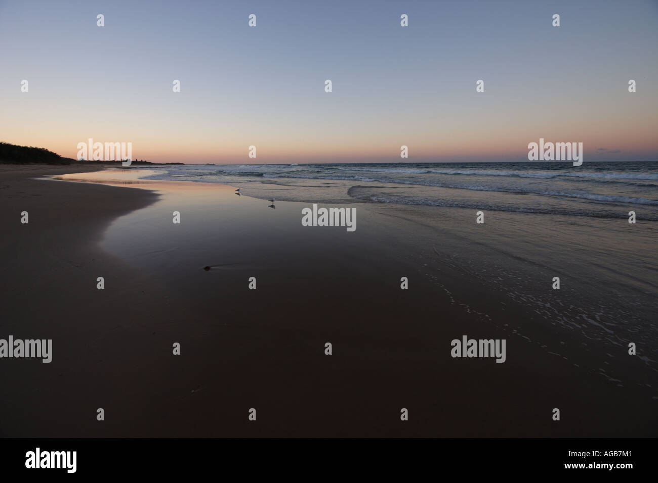 EVENING GLOW AFTER SUNSET CALOUNDRA QUEENSLAND AUSTRALIA HORIZONTAL ...