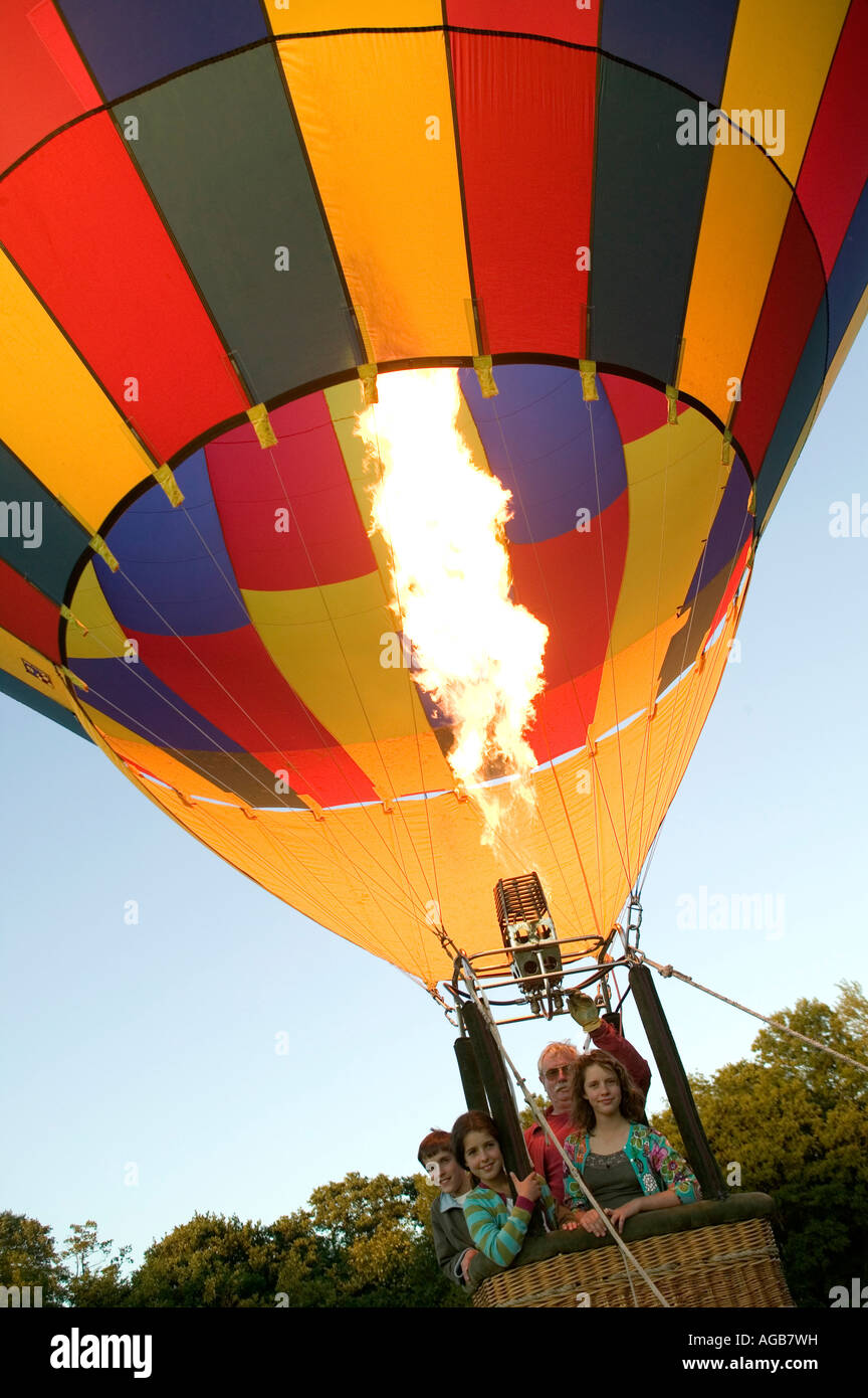 Hotair balloon flaming Stock Photo - Alamy