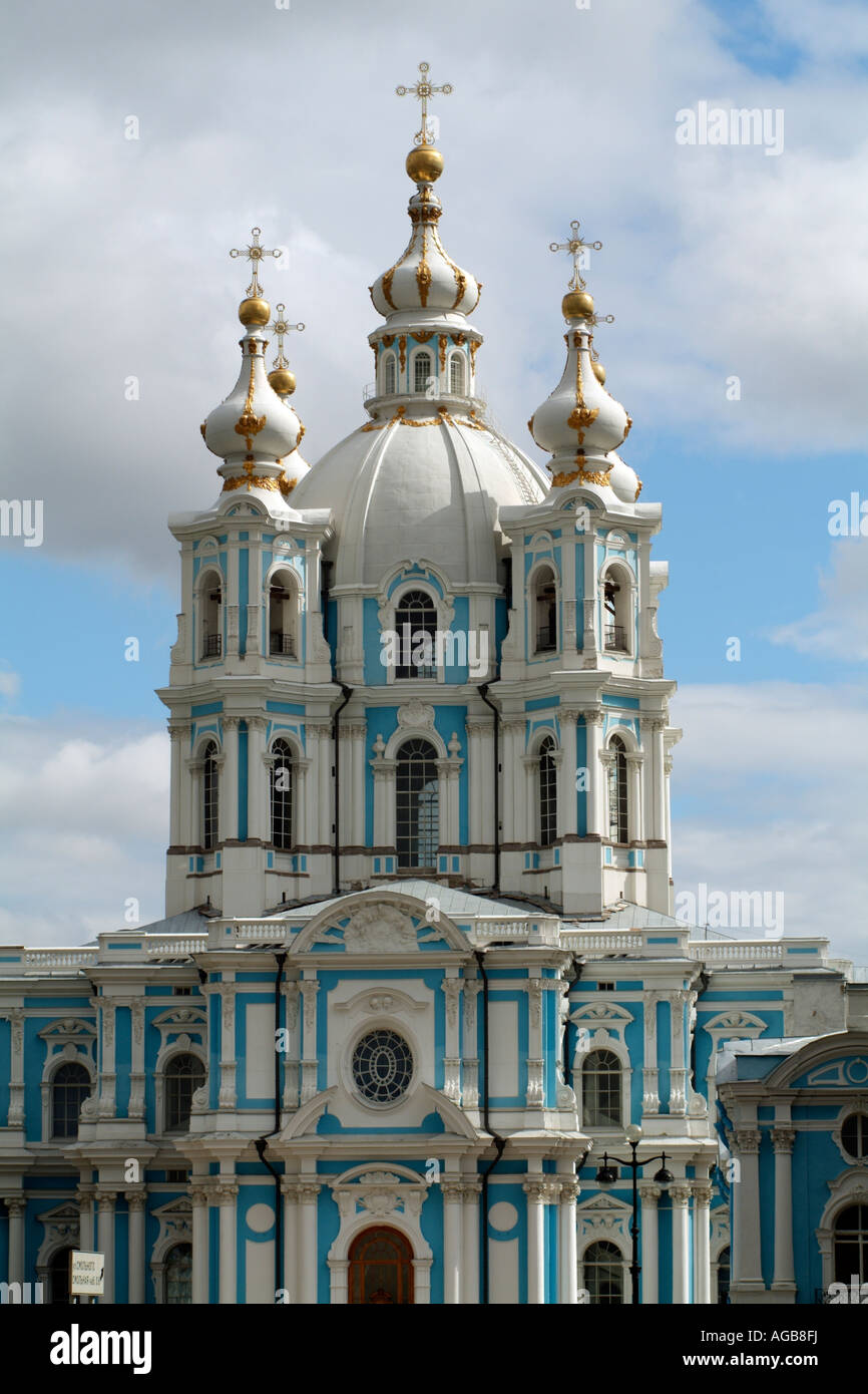 Smolny Cathedral St Petersburg Russia Stock Photo - Alamy