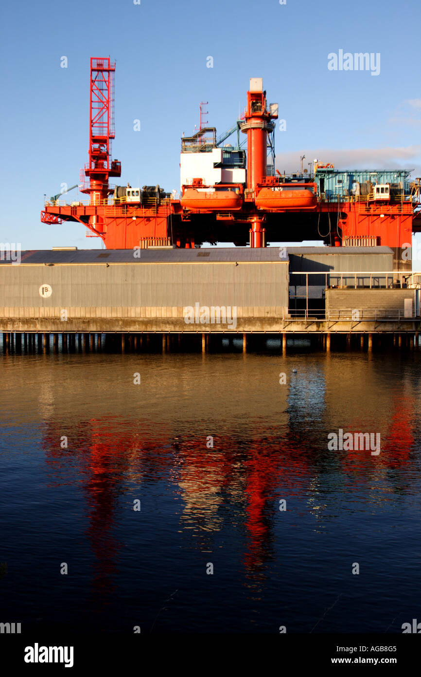 OIL RIG SUPPORT VESSEL MOORED AT A DOCK TAMAR RIVER TASMANIA AUSTRALIA ...