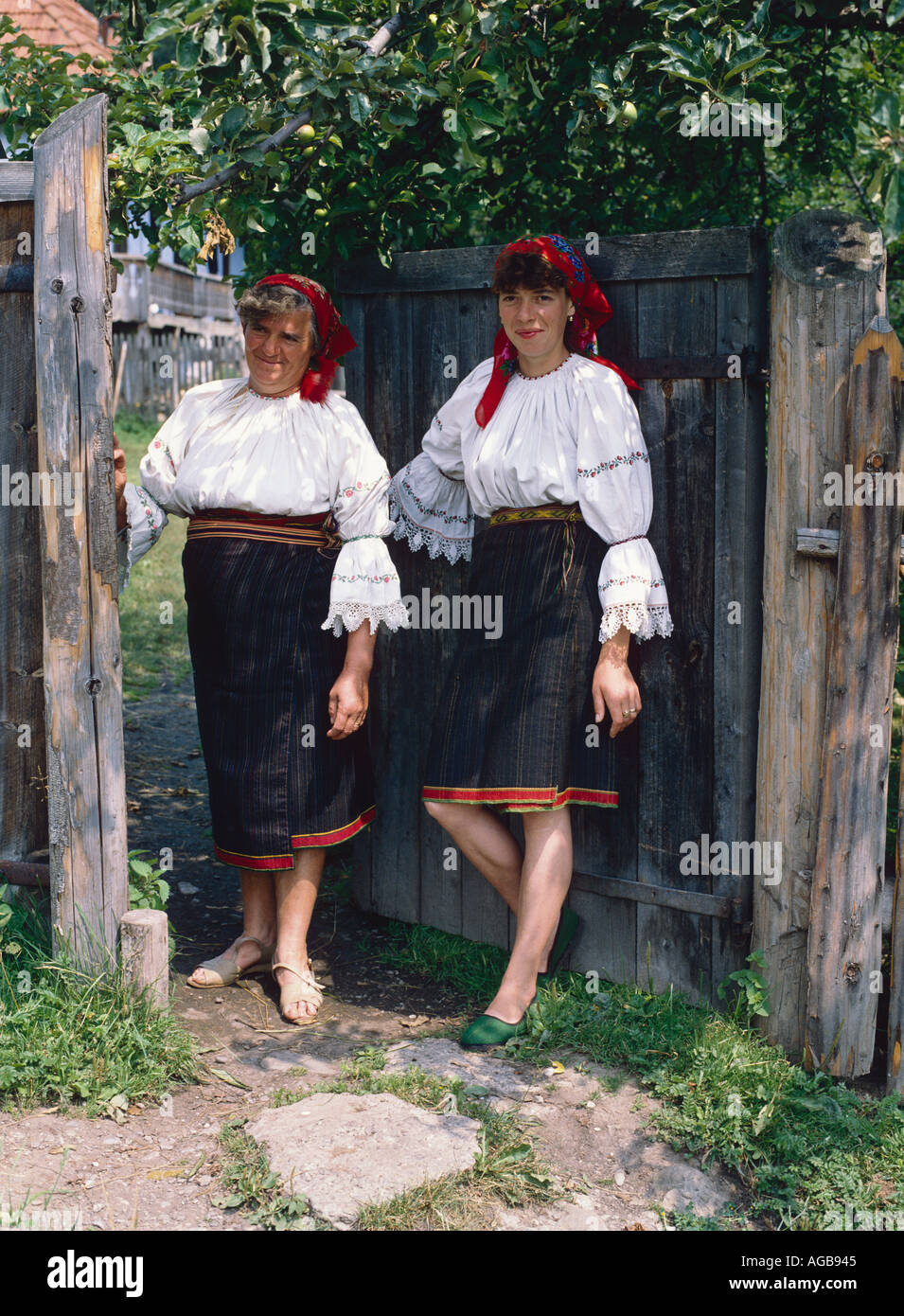 Ghimes traditional female costume of the area Stock Photo - Alamy