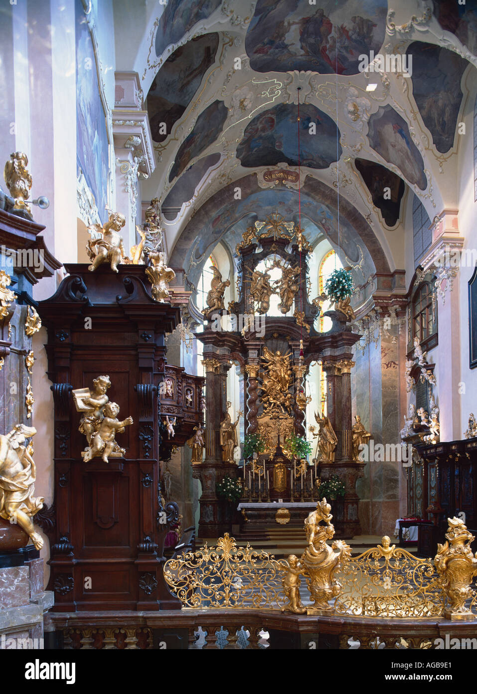 Strahov Monastery the Church of Our Lady with mid 18th cent interiors ...