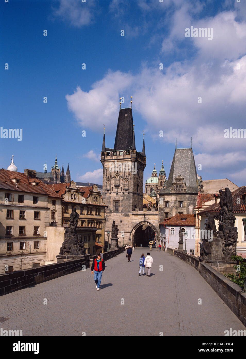 Prague bridge strolling hi-res stock photography and images - Alamy