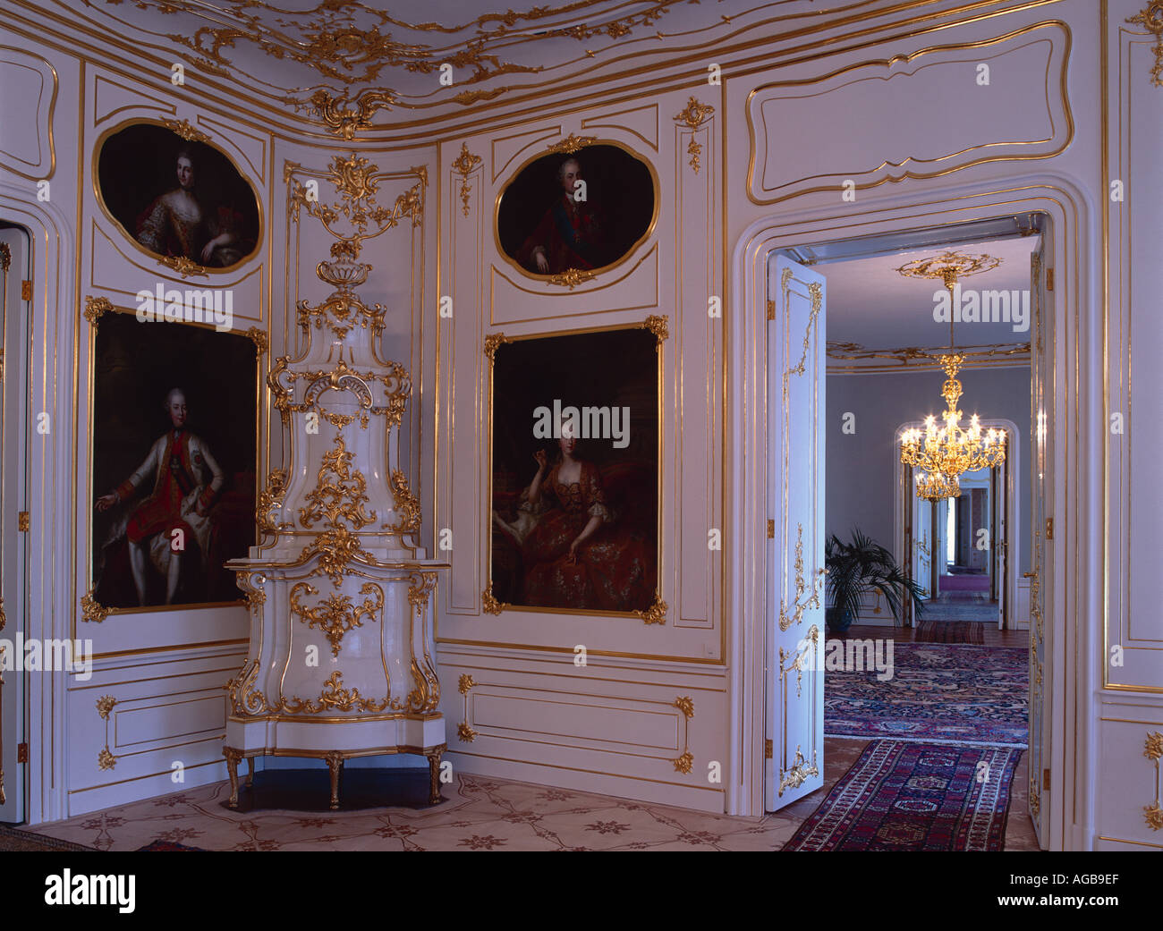 Prague Castle some of the Rococo interiors Stock Photo - Alamy