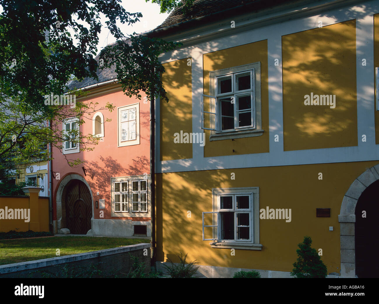 Houses in Obuda Budapest Stock Photo - Alamy
