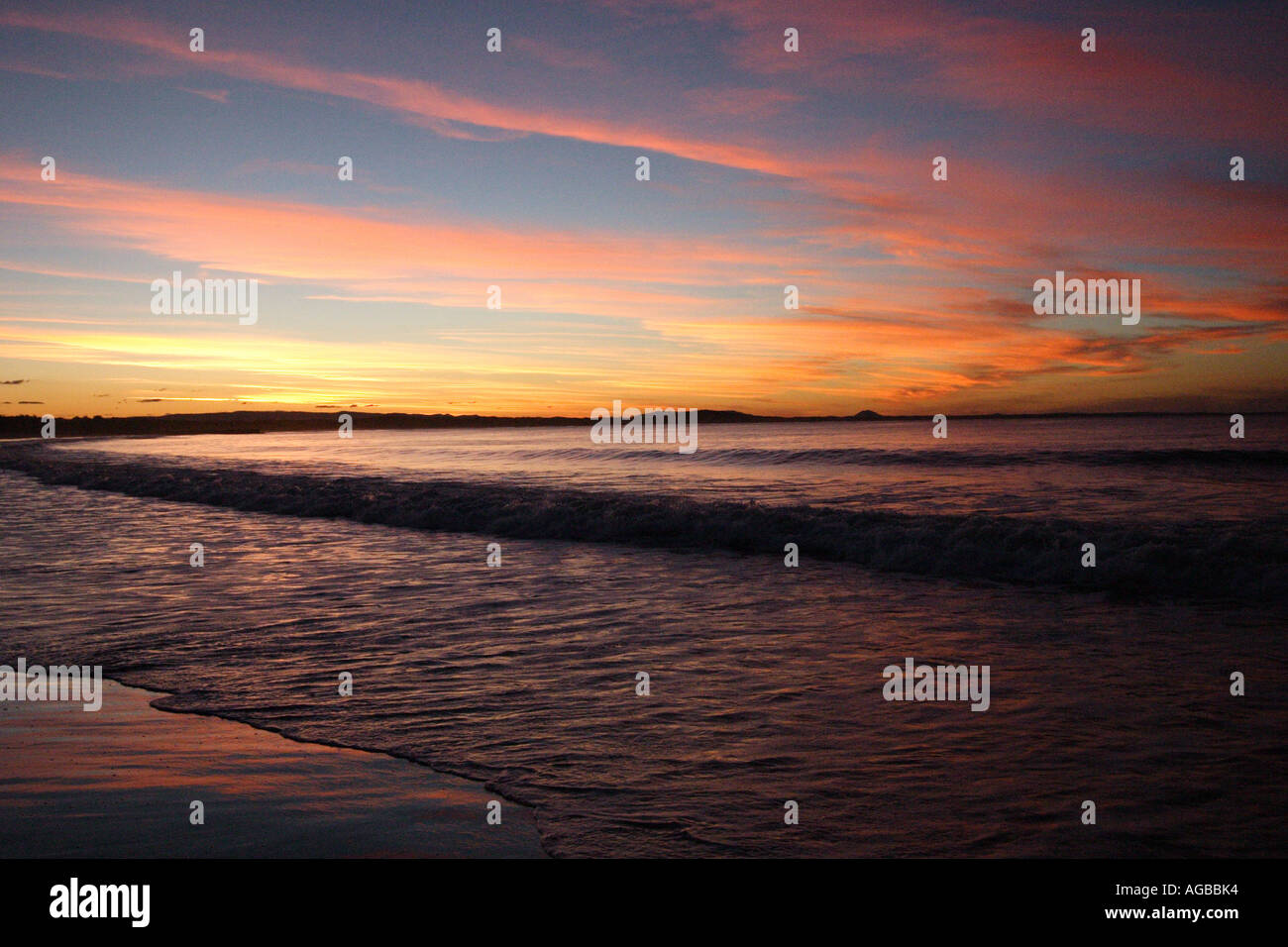 STUNNING SUNSET NOOSA BEACH QUEENSLAND AUSTRALIA HORIZONTAL BAPDB8338 ...