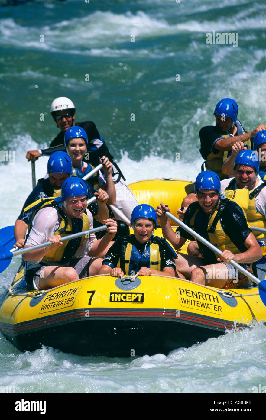 White water rafting at Penrith White Water Stadium Stock Photo - Alamy