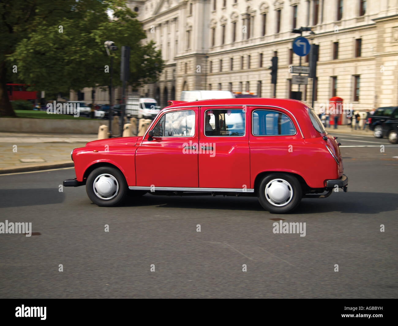 Red Taxicab, London Stock Photo - Alamy