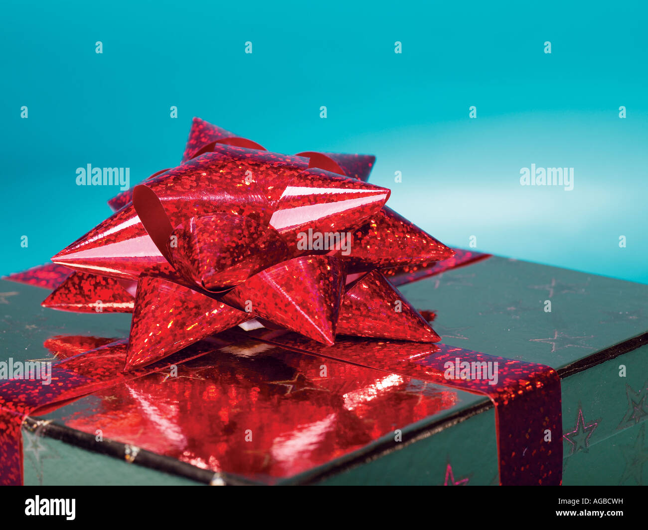 Christmas Present Bow Stock Photo - Alamy