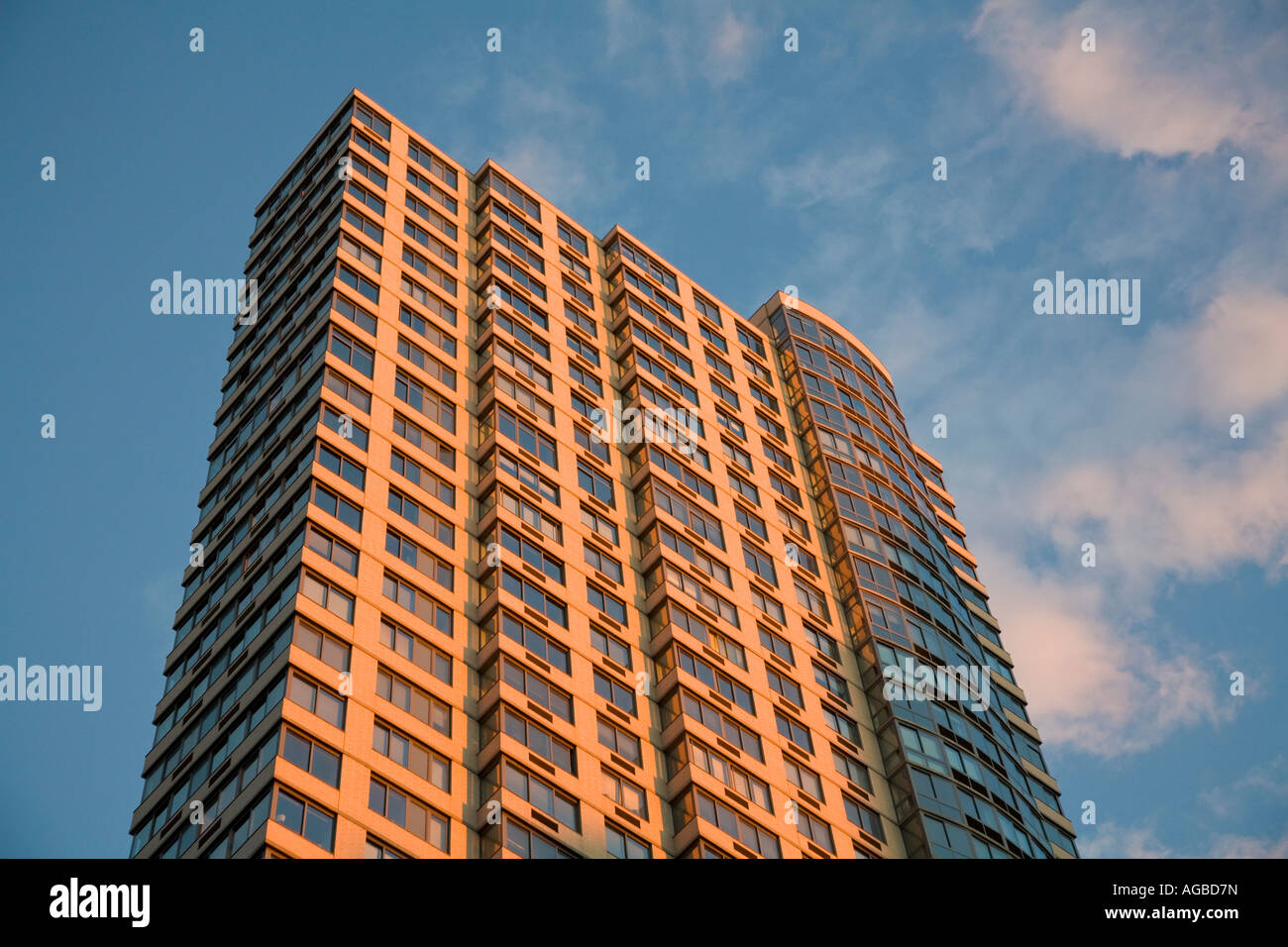 NYC Skyscraper in Sunset Stock Photo - Alamy