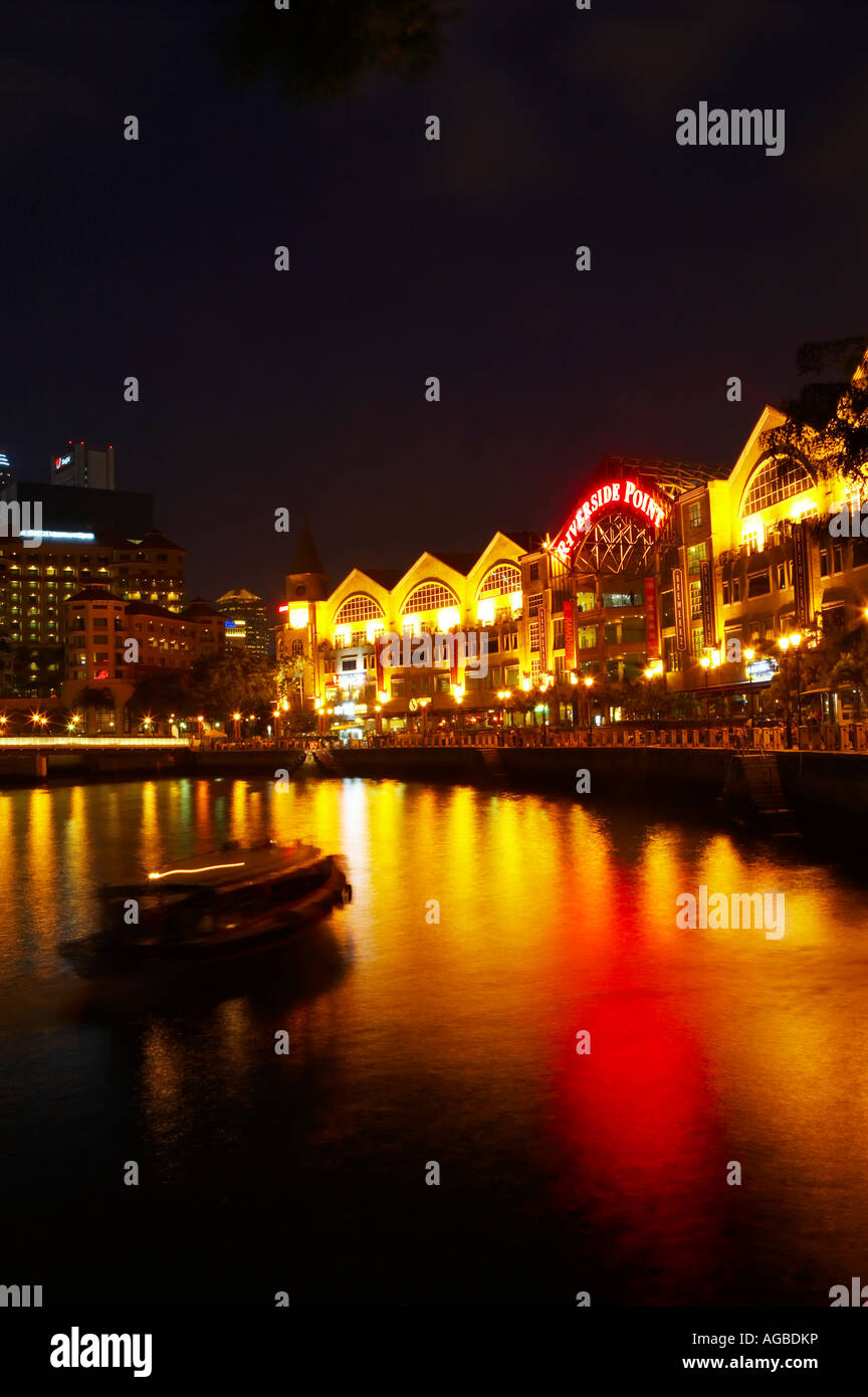 Riverside Point at Night Stock Photo - Alamy
