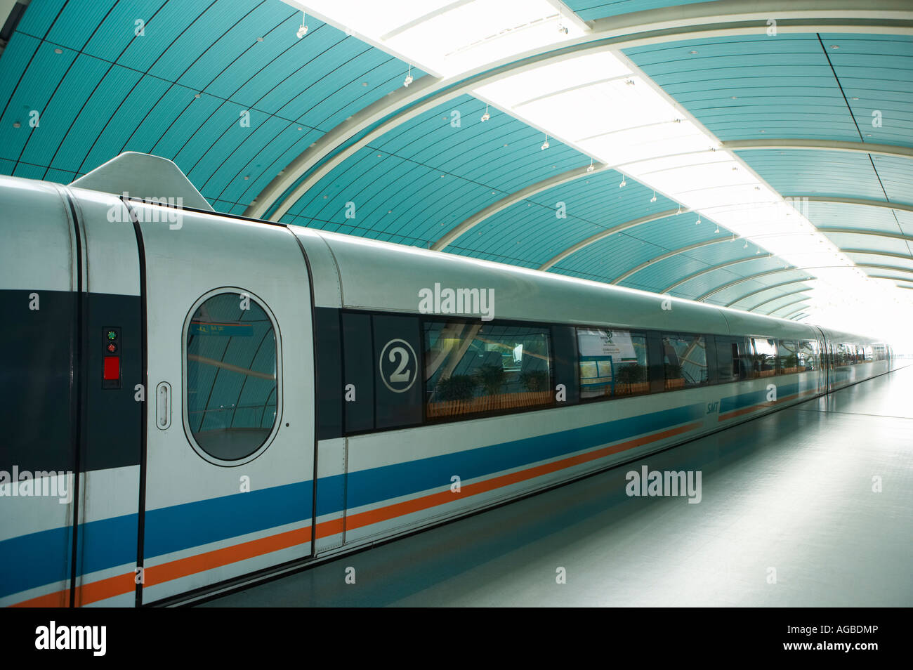 Maglev Train in Station, Shanghai Stock Photo - Alamy