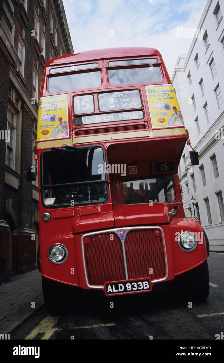 Front View Of London Bus Stock Photo - Alamy