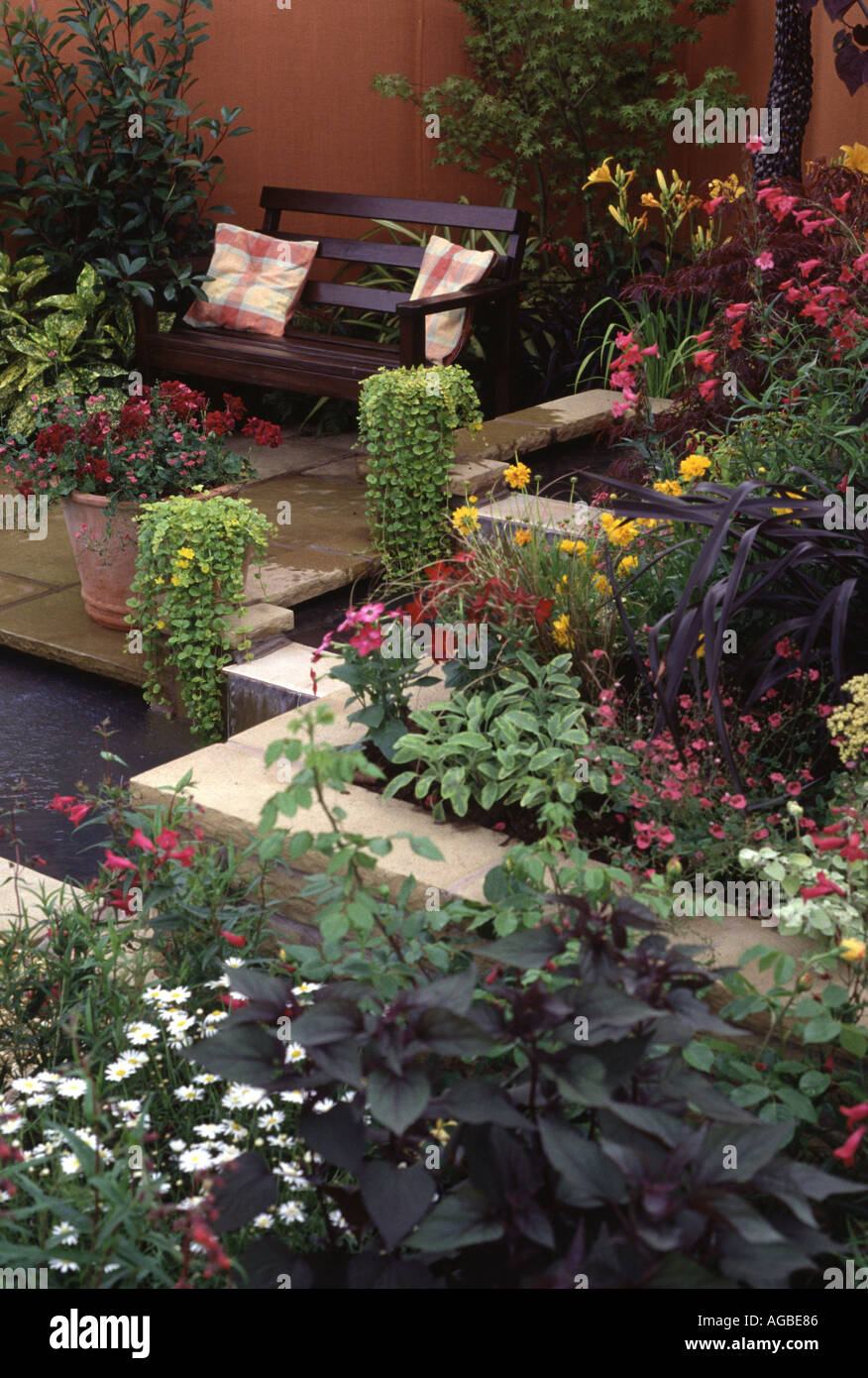 The Bliss of Solitude Lush planting surrounding a garden pool with the ...